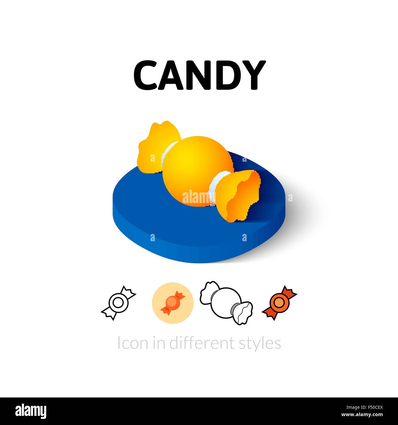 Candy icon in thin Cut Out Stock Images & Pictures - Alamy