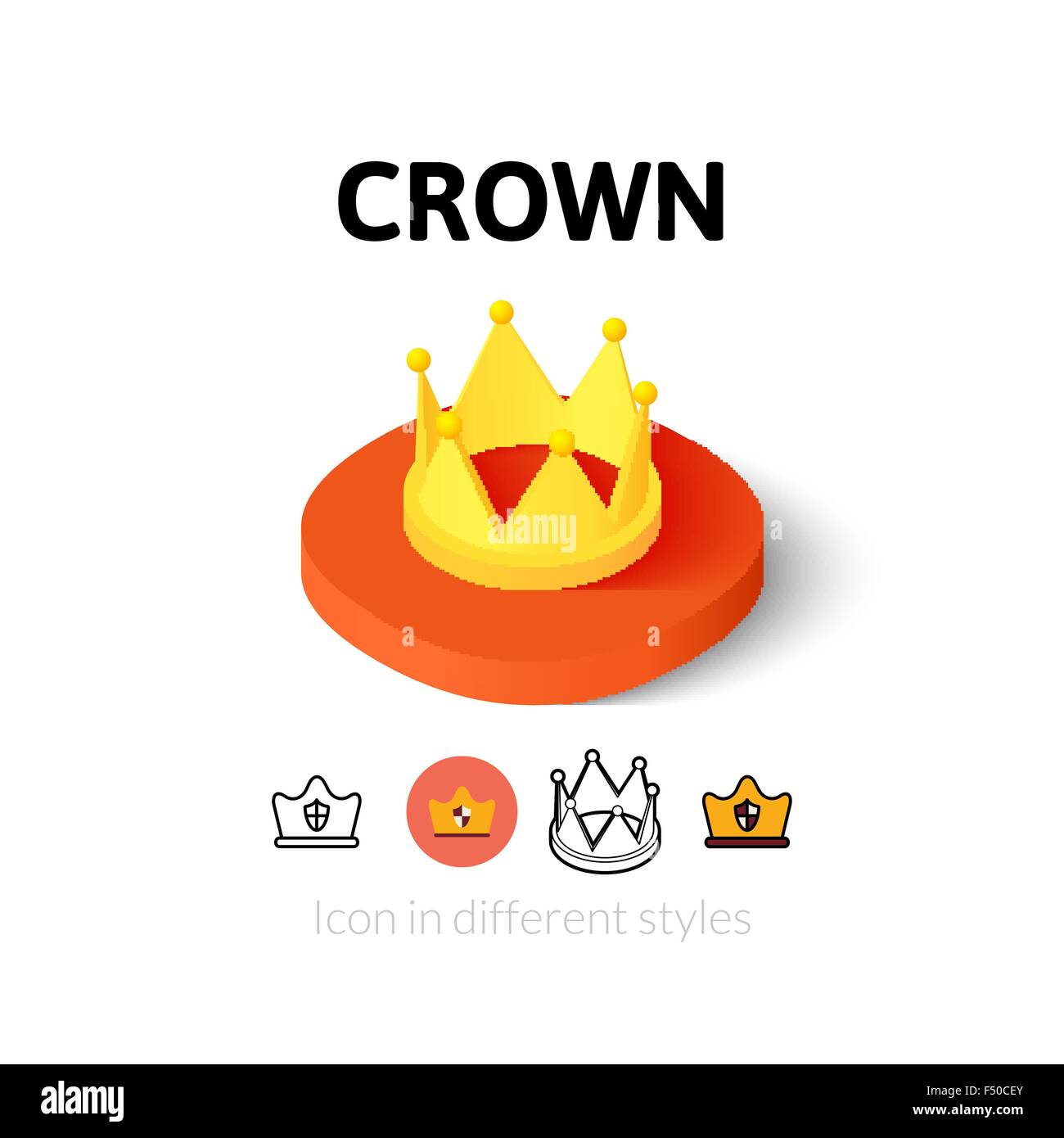 White crown in flat hi-res stock photography and images - Alamy
