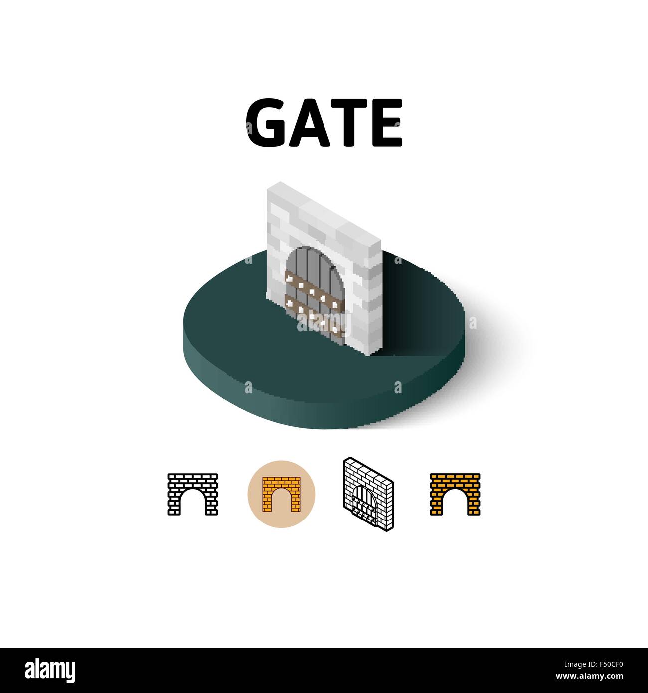 Gate icon in different style Stock Vector Image & Art - Alamy