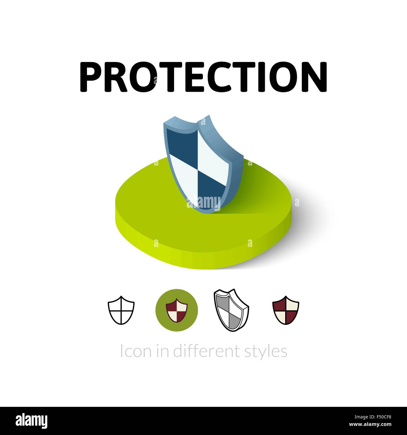 Protection icon in different style Stock Vector Image & Art - Alamy