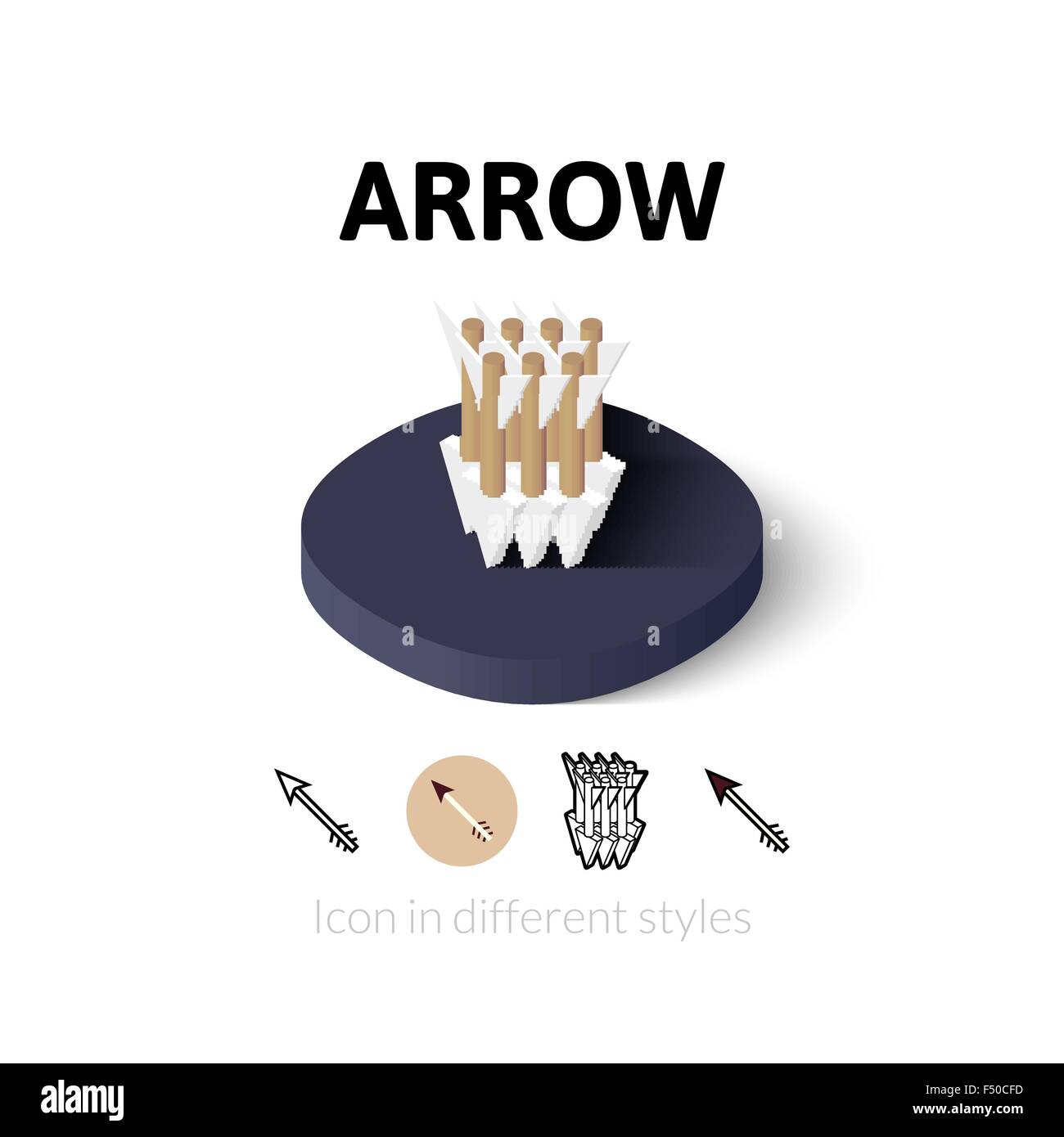 Arrow icon in different style Stock Vector Image & Art - Alamy