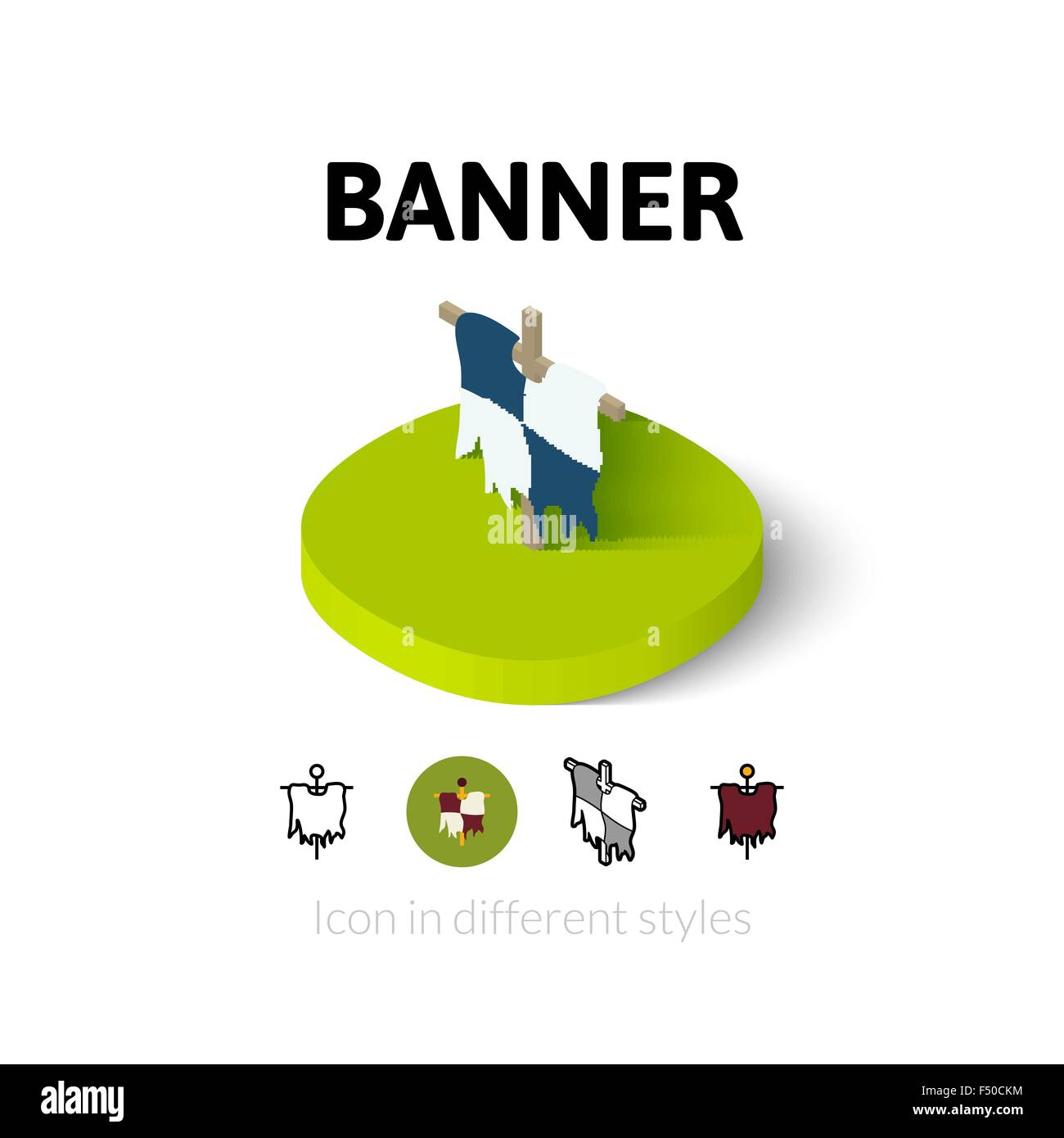 Banner icon in different style Stock Vector Image & Art - Alamy