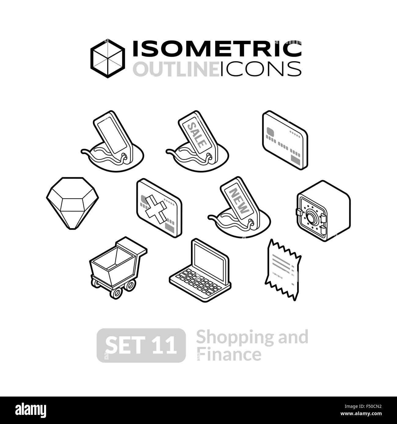 Isometric outline set 11 hi-res stock photography and images - Alamy