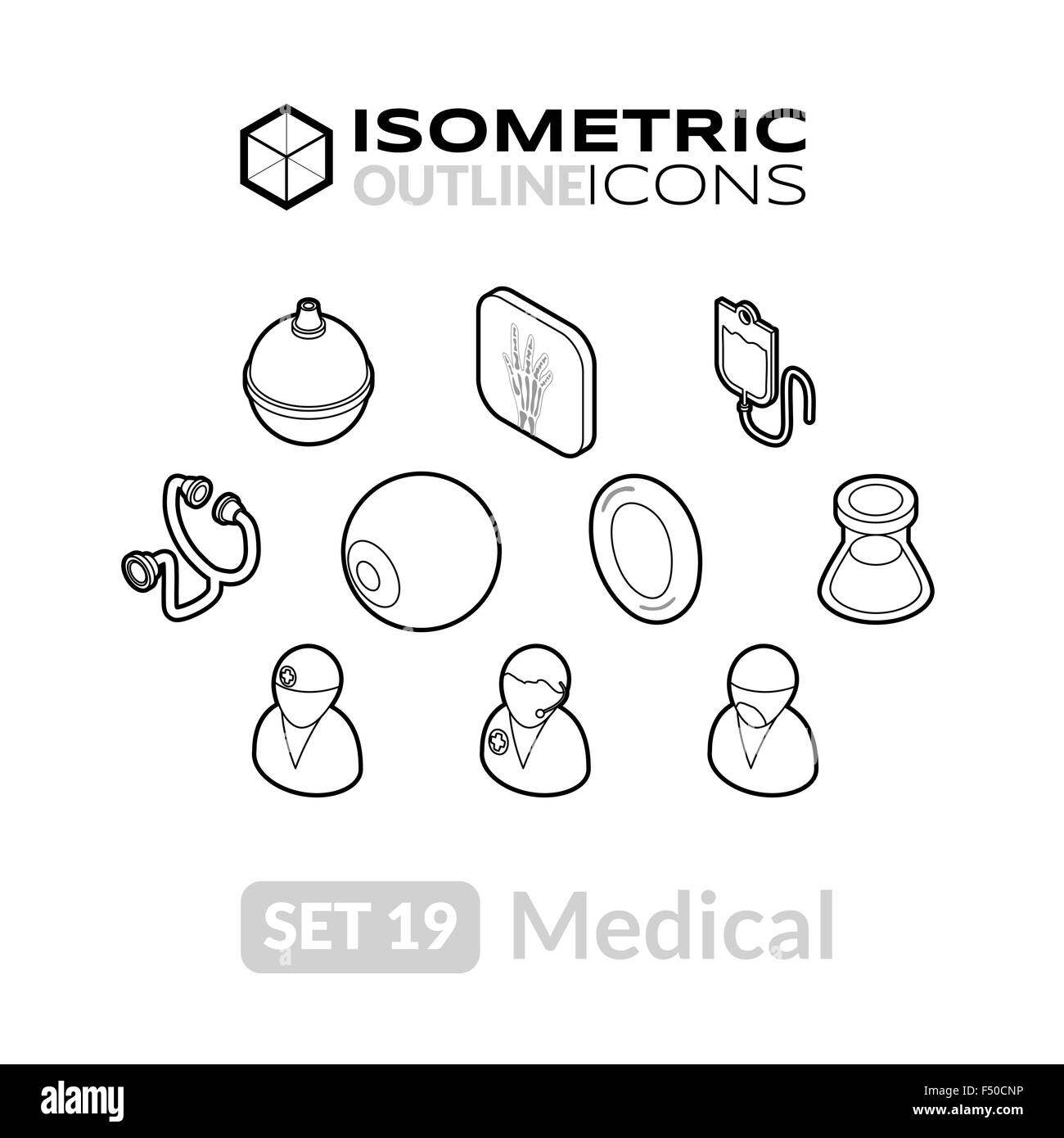 Isometric outline icons set 19 Stock Vector Image & Art - Alamy