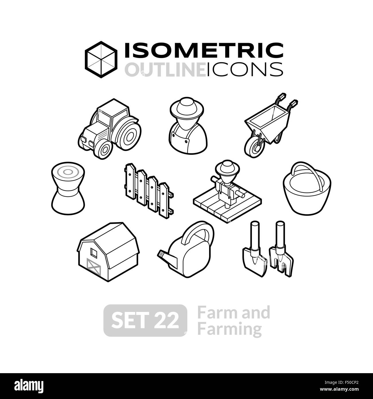 Isometric outline icons set 22 Stock Vector Image & Art - Alamy