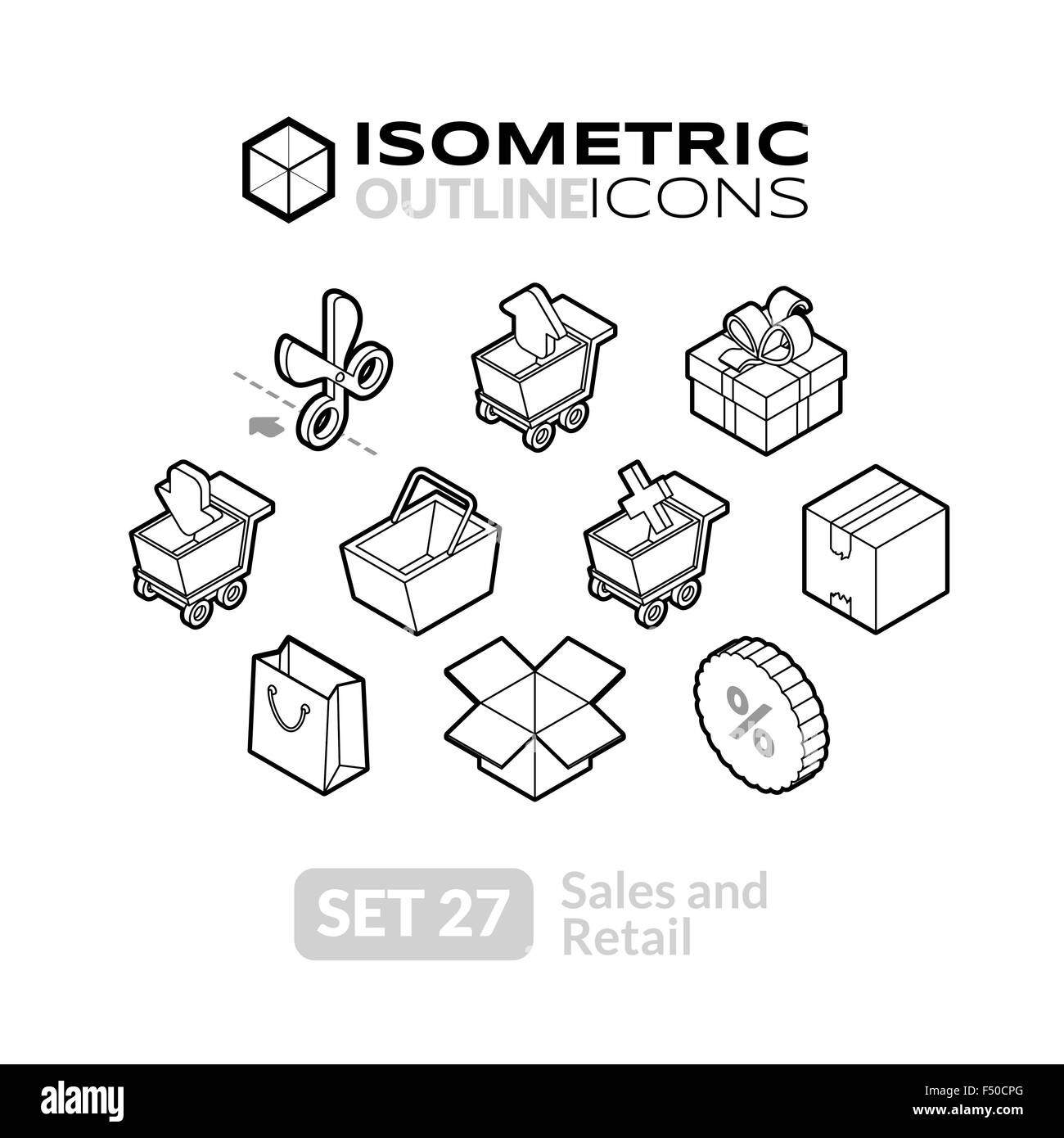 Package icon logo outline Black and White Stock Photos & Images - Alamy
