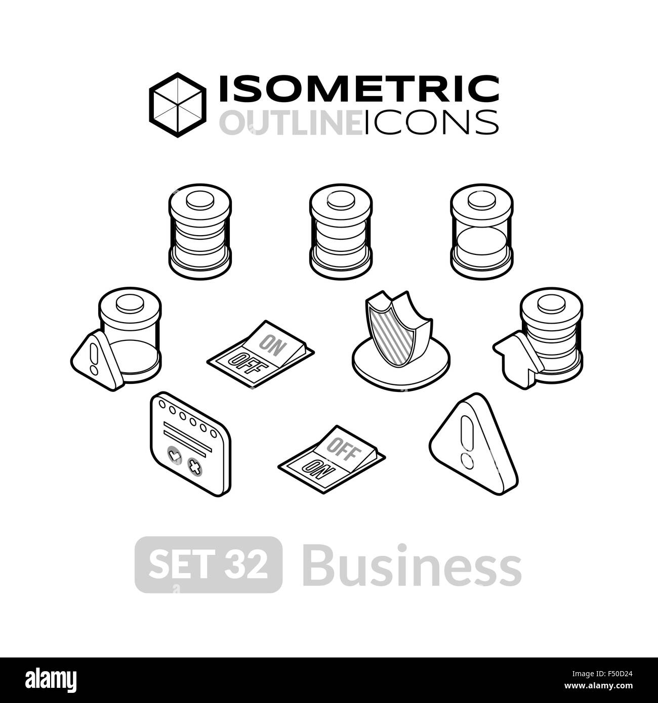 Isometric outline set 32 hi-res stock photography and images - Alamy