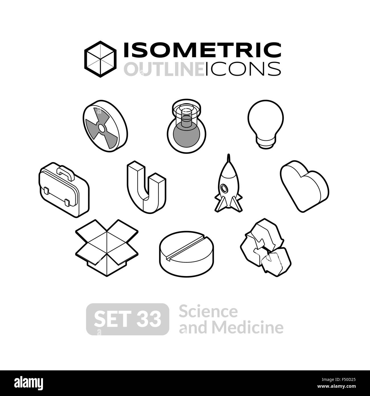 Isometric outline icons set 33 Stock Vector Image & Art - Alamy