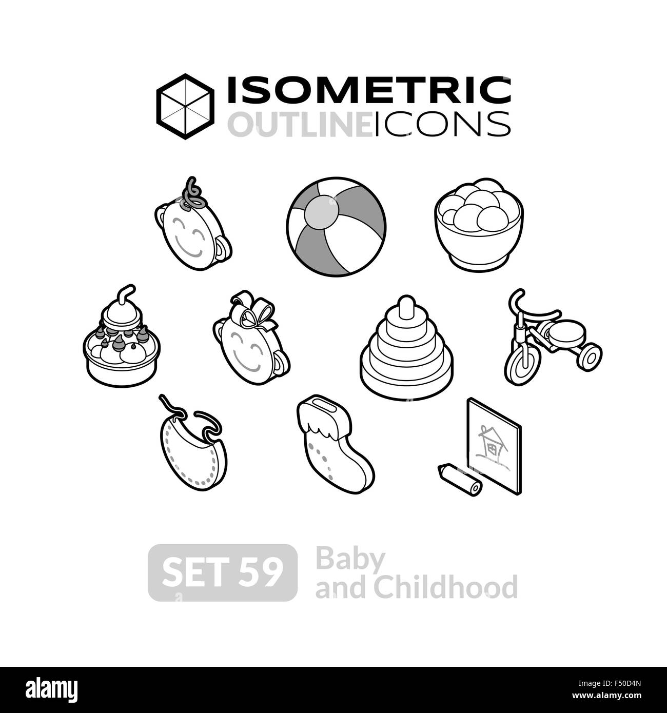 Baby socks icon outline Cut Out Stock Images & Pictures - Alamy