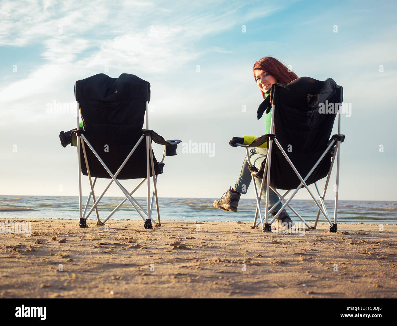 woman resting on beach Stock Photo - Alamy
