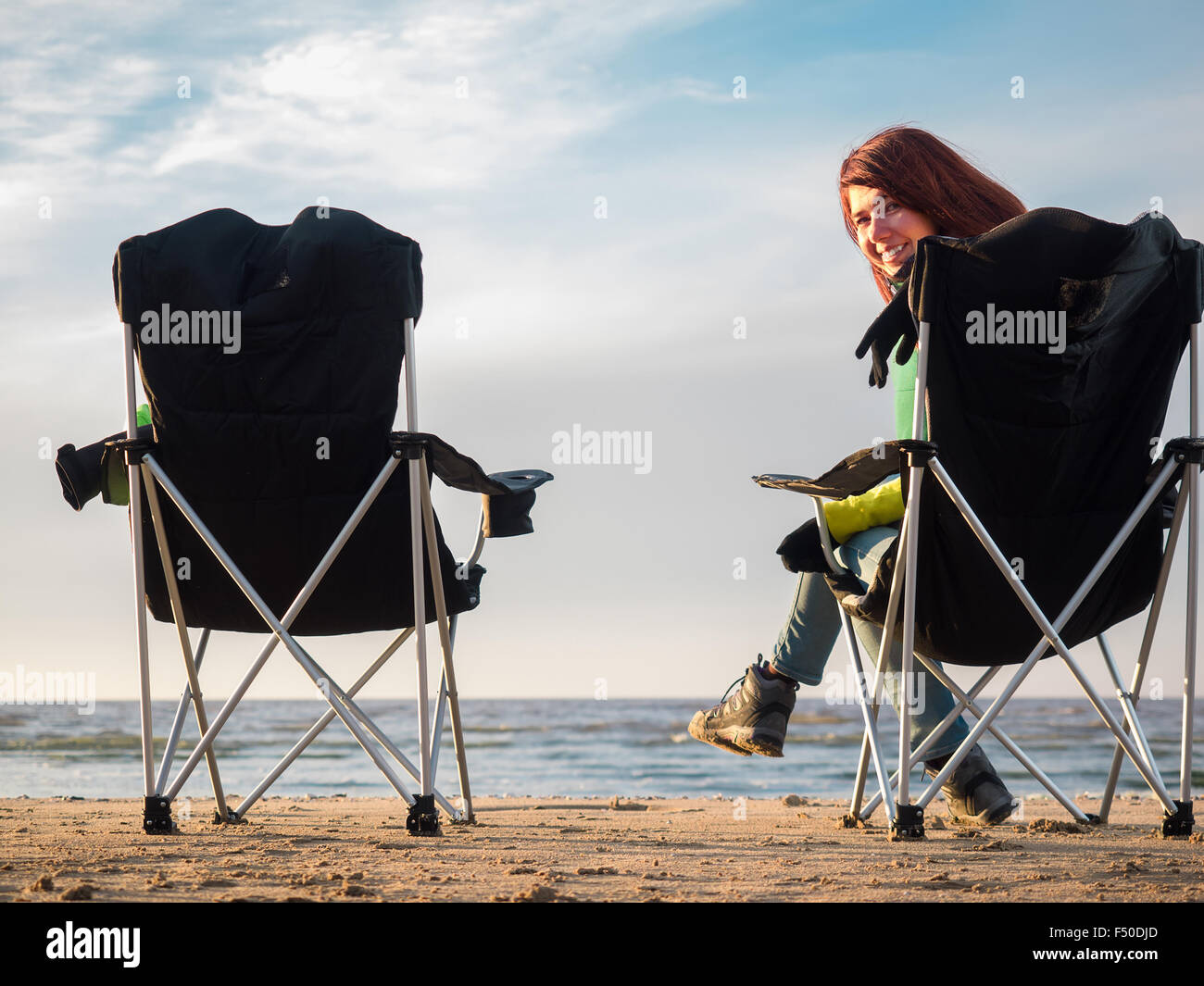 woman resting on beach Stock Photo - Alamy