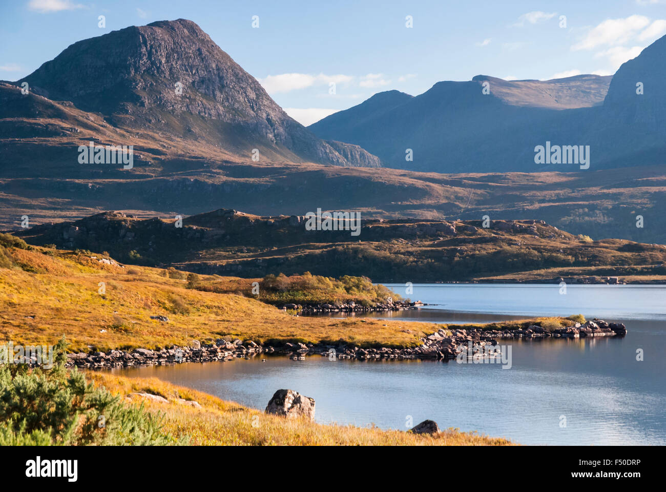 Beinn an Eoin and Beinn Mhor na Coigich from across loch Bad a Ghaill ...