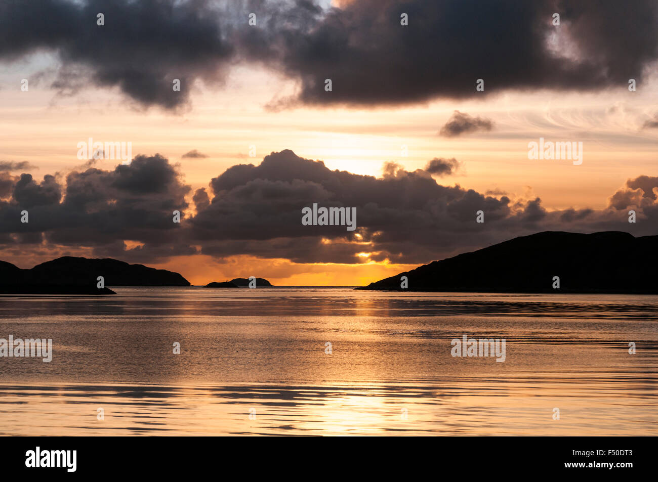 Sunset over Loch Inver, Sutherland, Scotland Stock Photo - Alamy