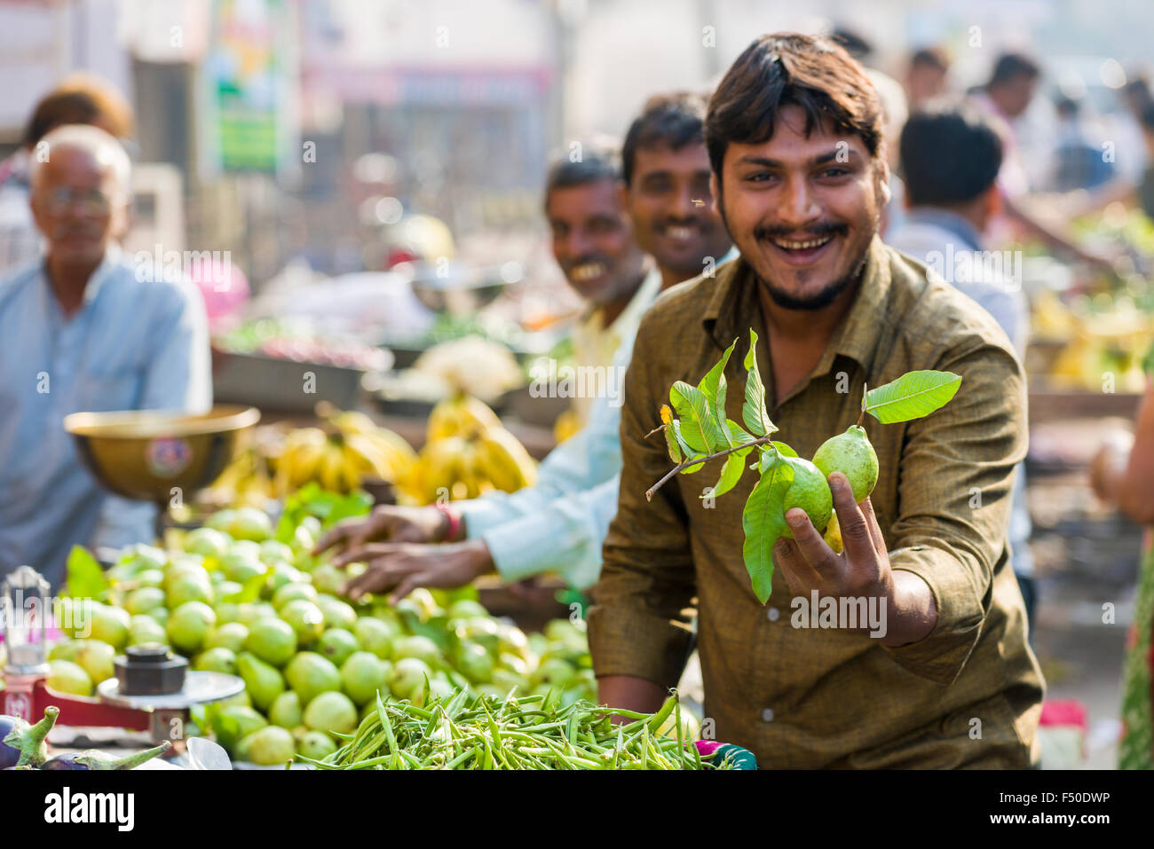 Indian vegetable vendor hi-res stock photography and images - Alamy