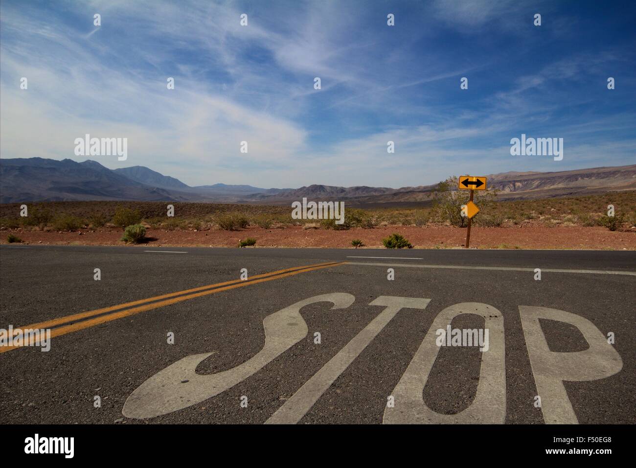 Stop highway road junction stop hi-res stock photography and images - Alamy