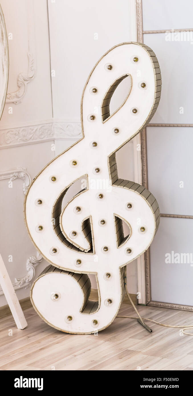 treble clef as the room decor Stock Photo - Alamy