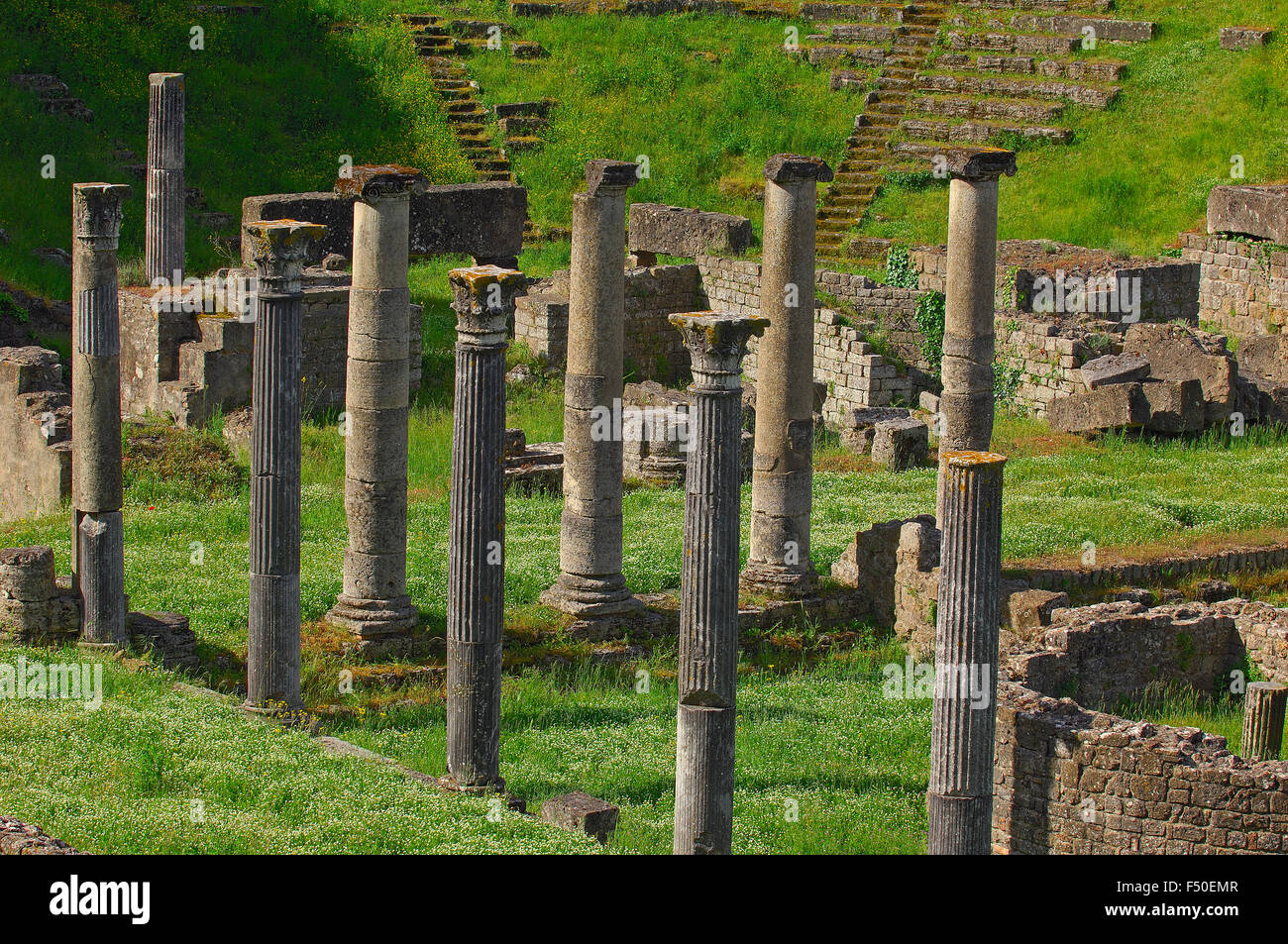 Volterra, Roman theatre, Tuscany, Italy, Europe Stock Photo - Alamy