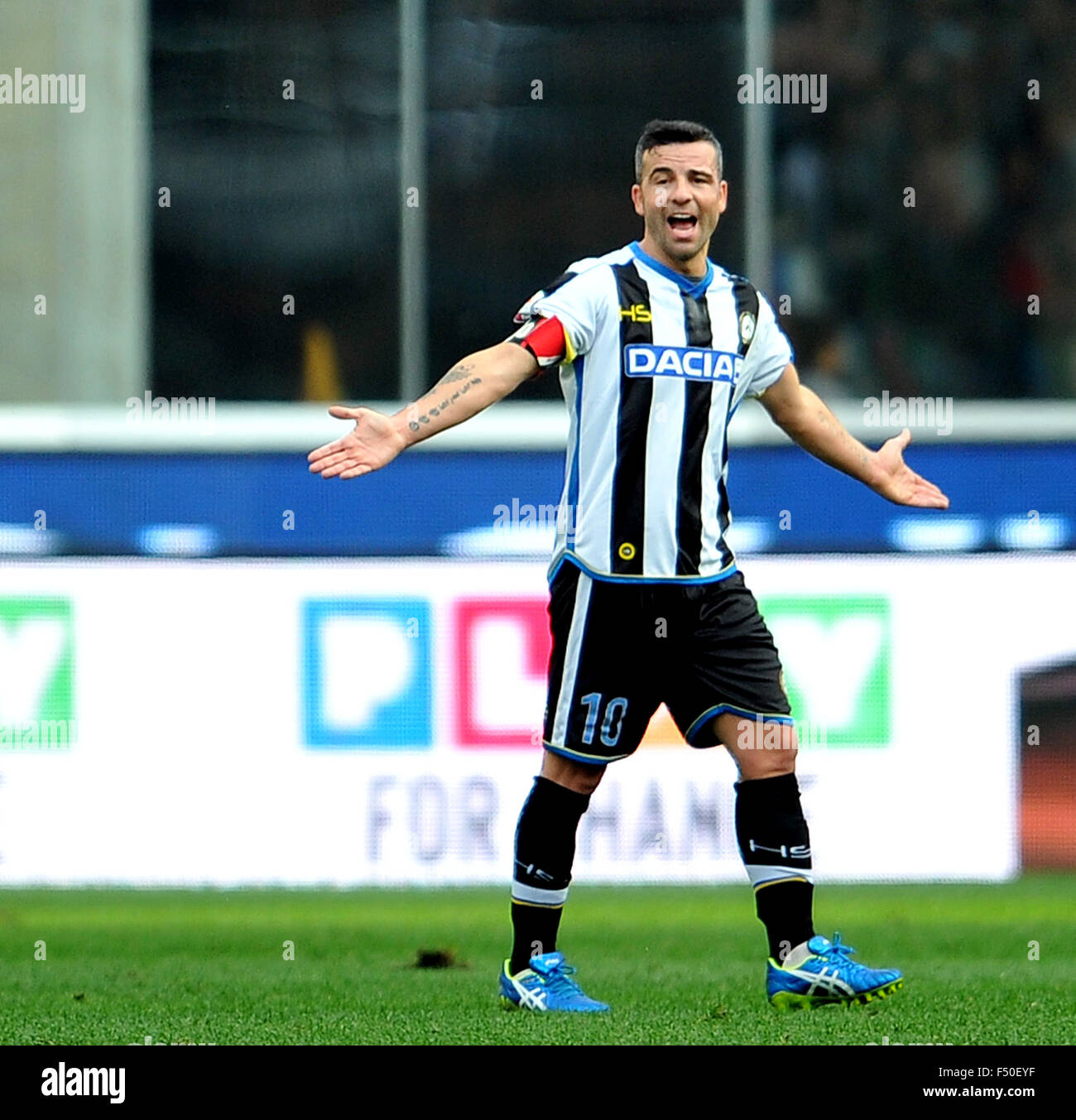 Udine, Italy. 25th October, 2015. Udinese's forward Antonio Di Natale ...