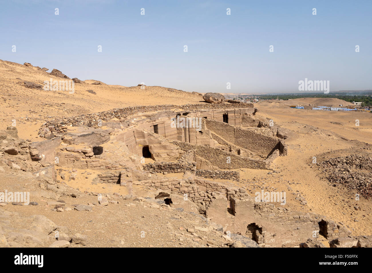 View of Tombs of The Nobles from the Tomb of the Wind, the domed Muslim ...
