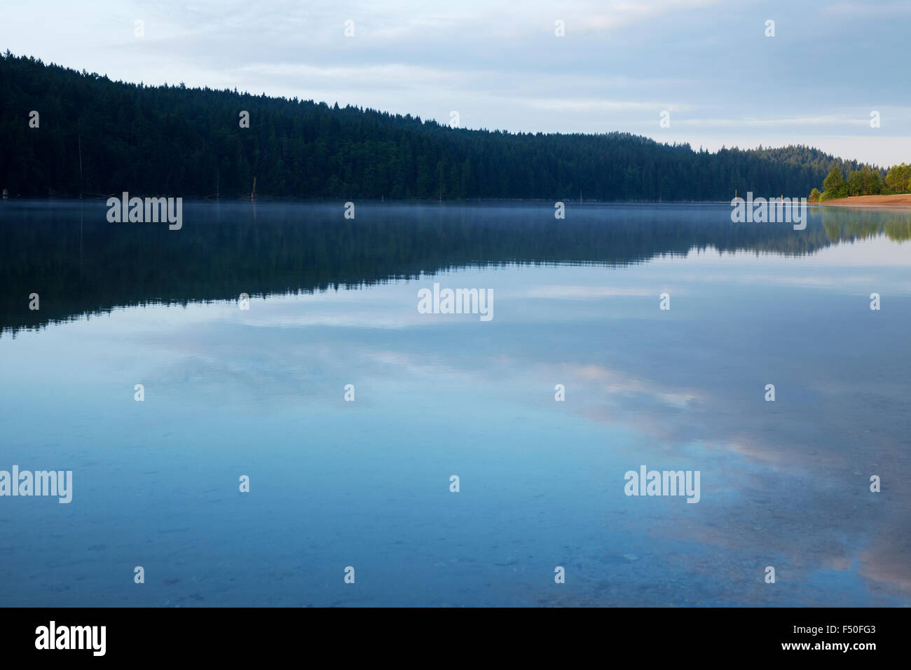Early morning scene at Hayward Lake, BC. Canada Stock Photo - Alamy