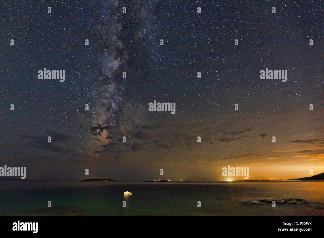 Boat under milky way hi-res stock photography and images - Alamy