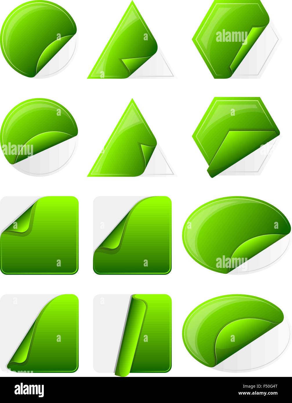 Green sticker label Stock Vector Image & Art - Alamy