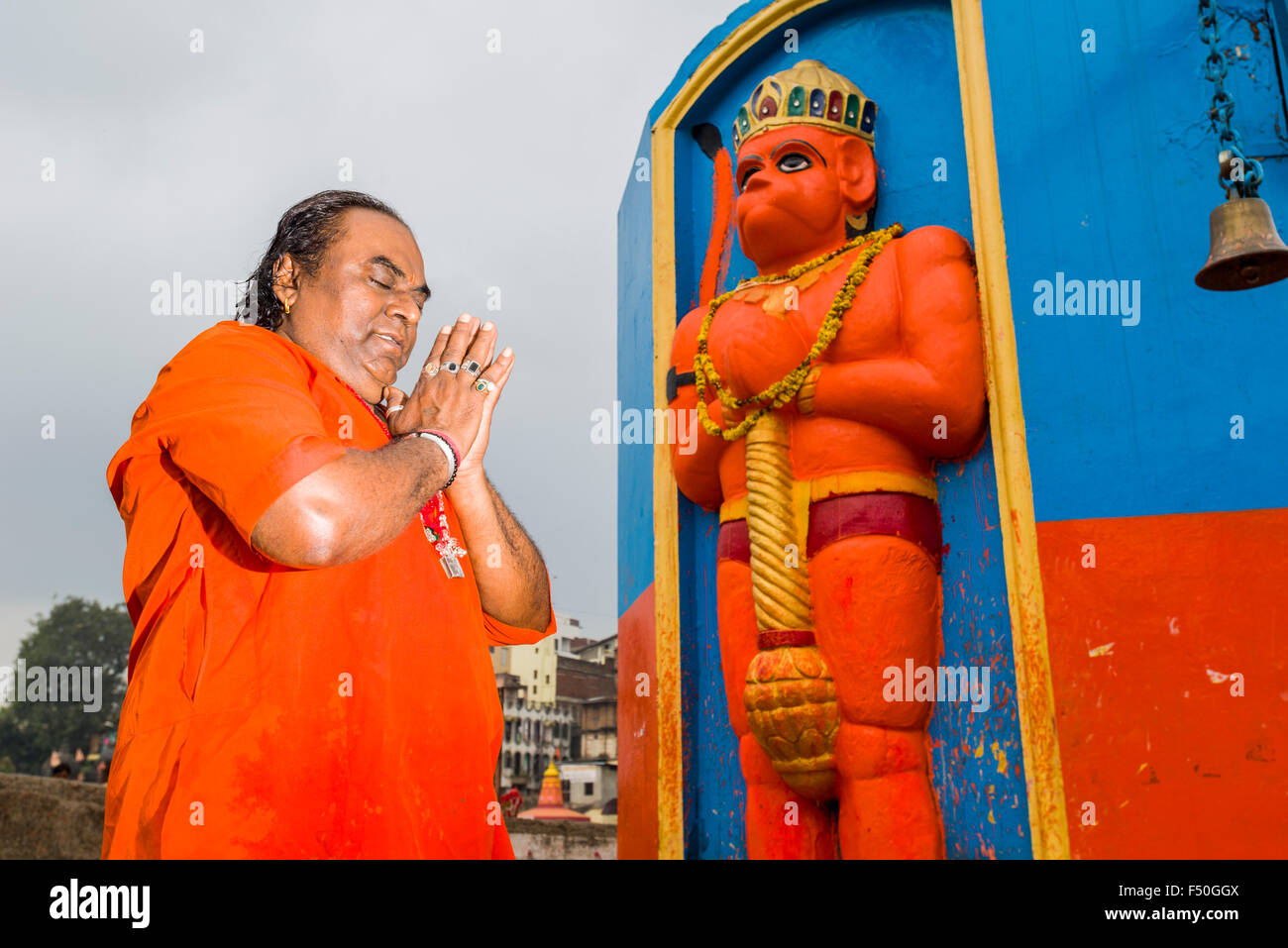 Prayer to hanuman hi-res stock photography and images - Alamy