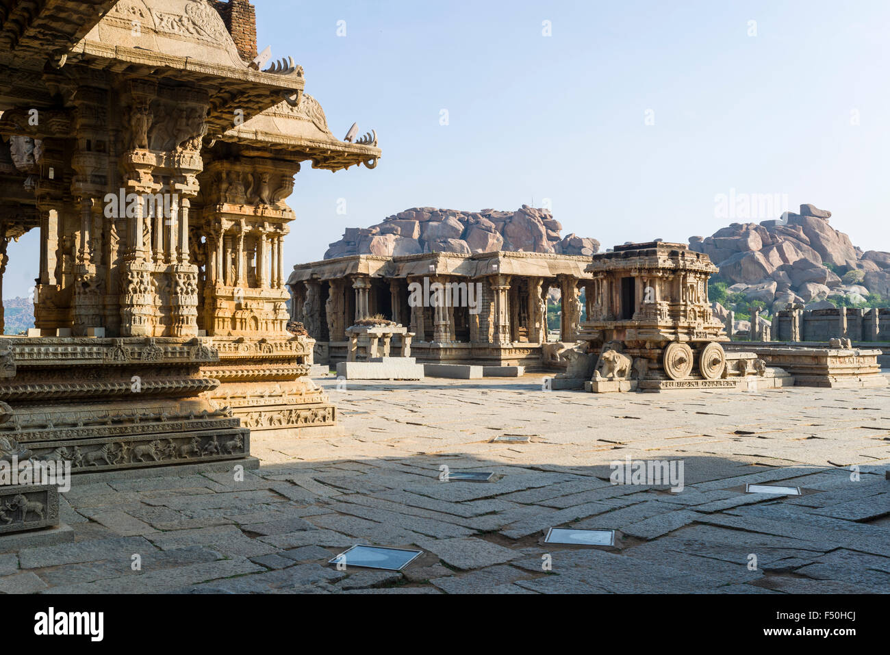 The Vitthala Temple, a part of the ruins of the former Vijayanagara ...