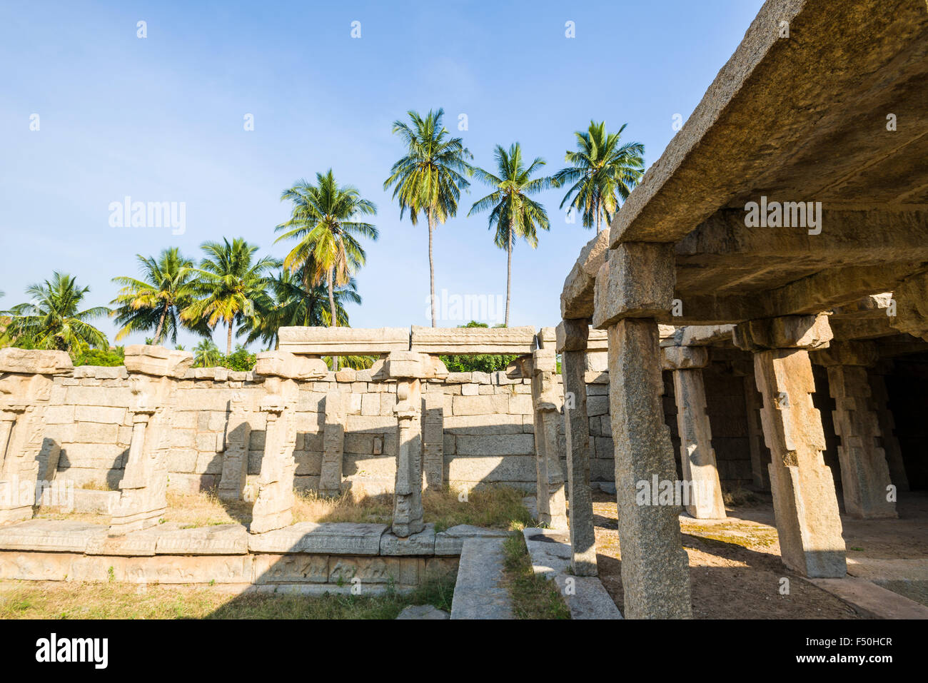 The Achyutaraya Temple, a part of the ruins of the former Vijayanagara ...