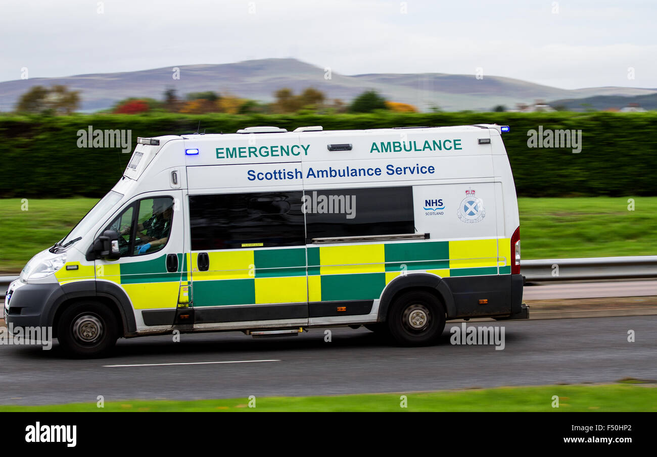 An Emergency Ambulance from the Scottish NHS Ambulance Service ...