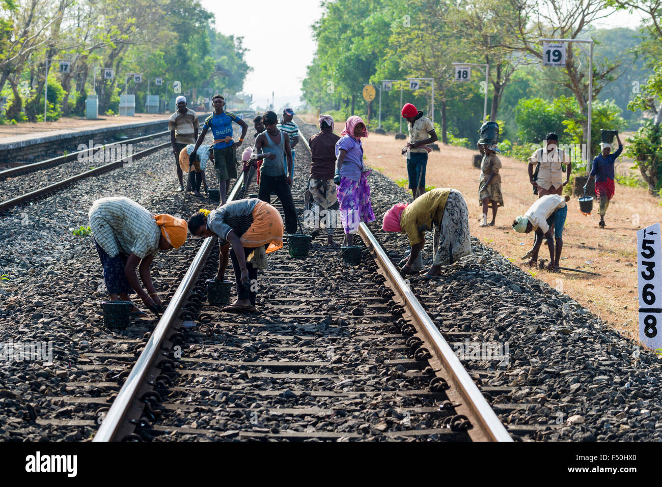 India railway track hi-res stock photography and images - Alamy