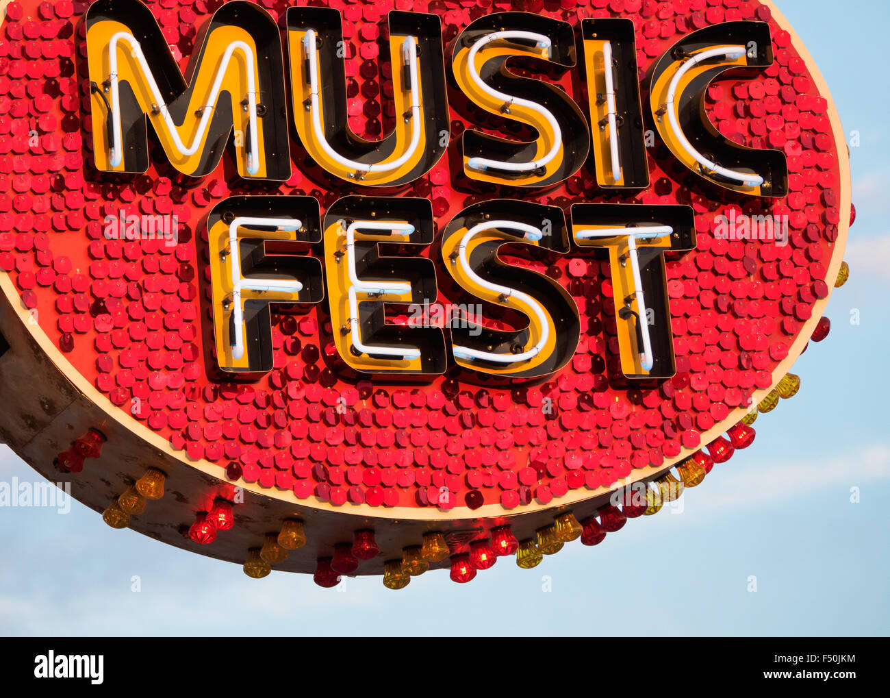 Austin City Limits main entrance neon sign - Austin, Texas Stock Photo ...