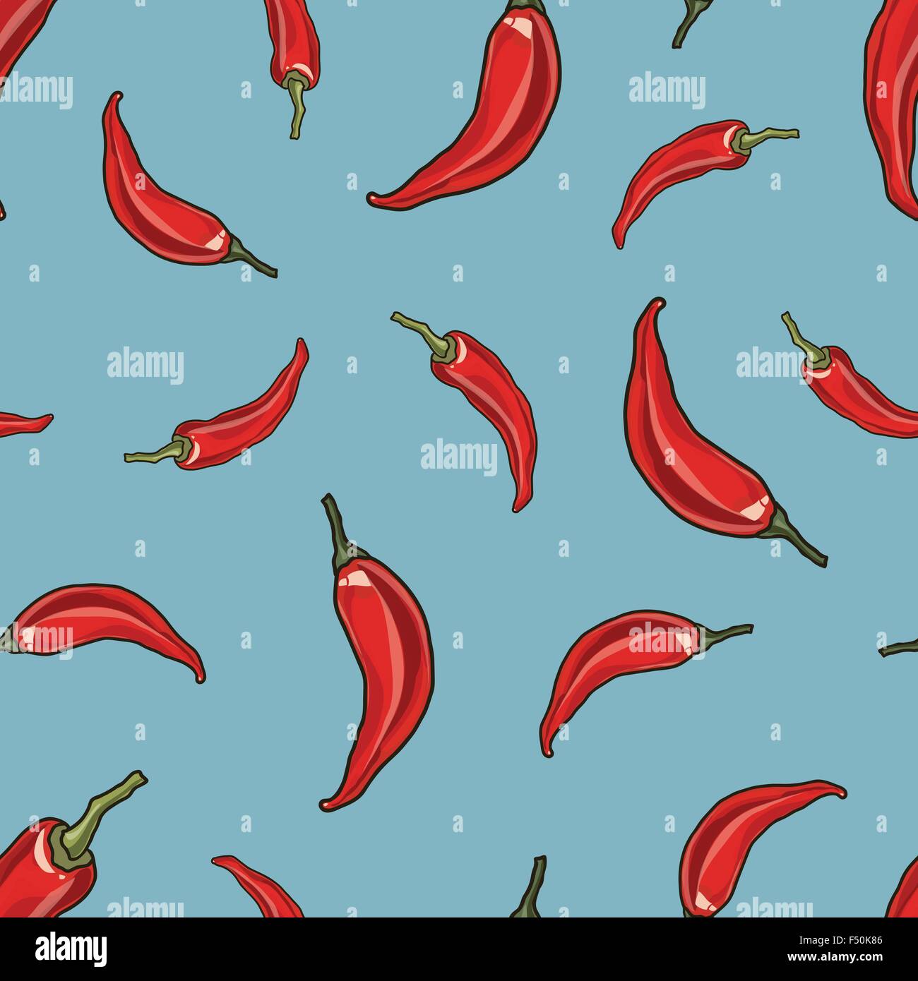 Seamless chili pepper background Stock Vector Image & Art - Alamy