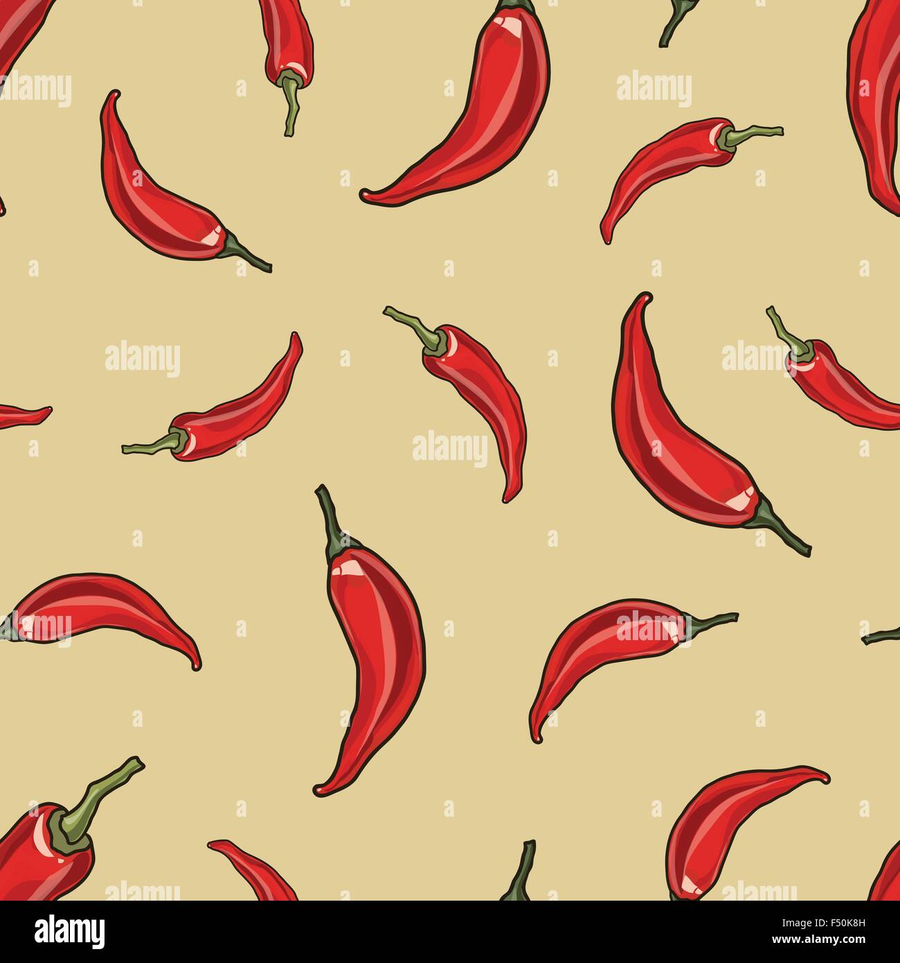 Seamless chili pepper background Stock Vector Image & Art - Alamy