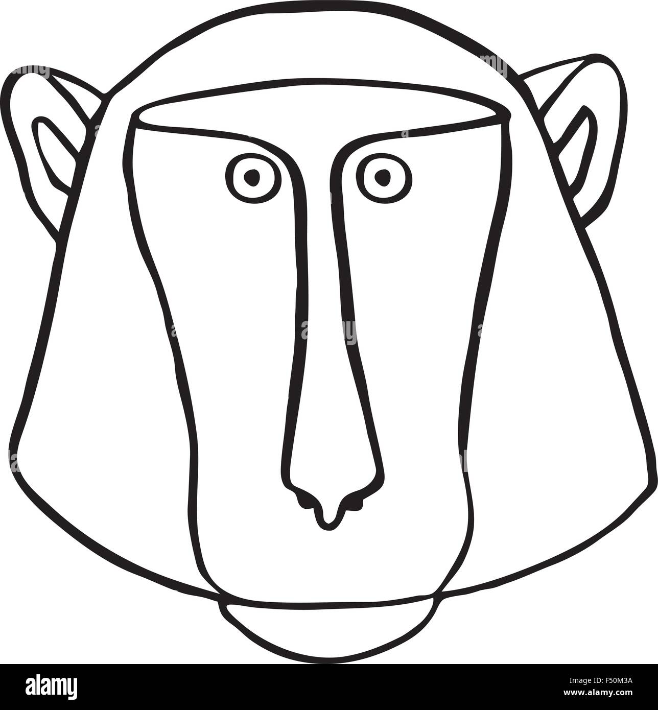 Vector Ornate Monkey Head Stock Vector Image & Art - Alamy
