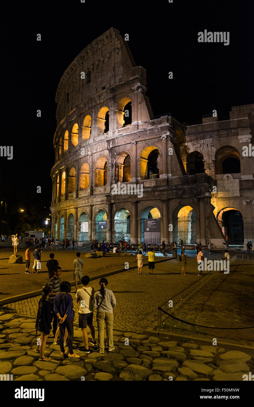 Coliseum at night Stock Photo - Alamy