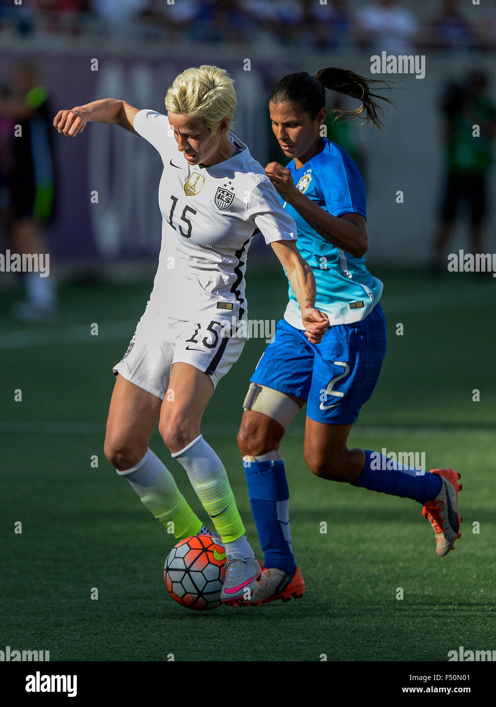 Orlando, FL, USA. 25th Oct, 2015. United States' midfielder Megan ...