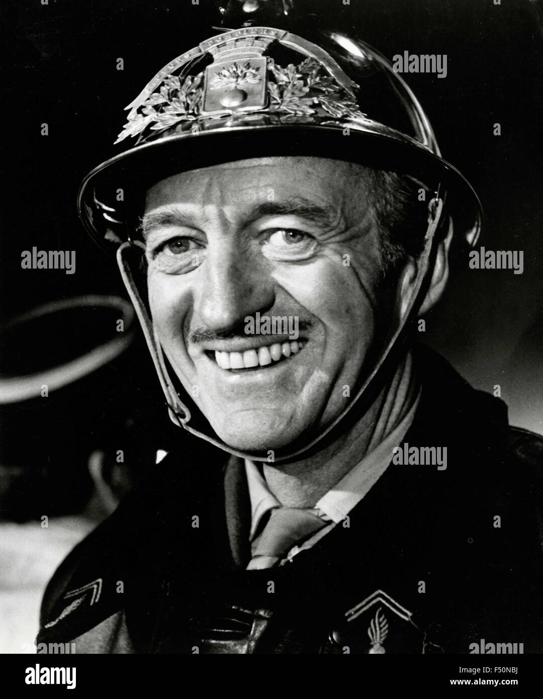 The British actor David Niven in a scene from the film "The Brain" (Le ...