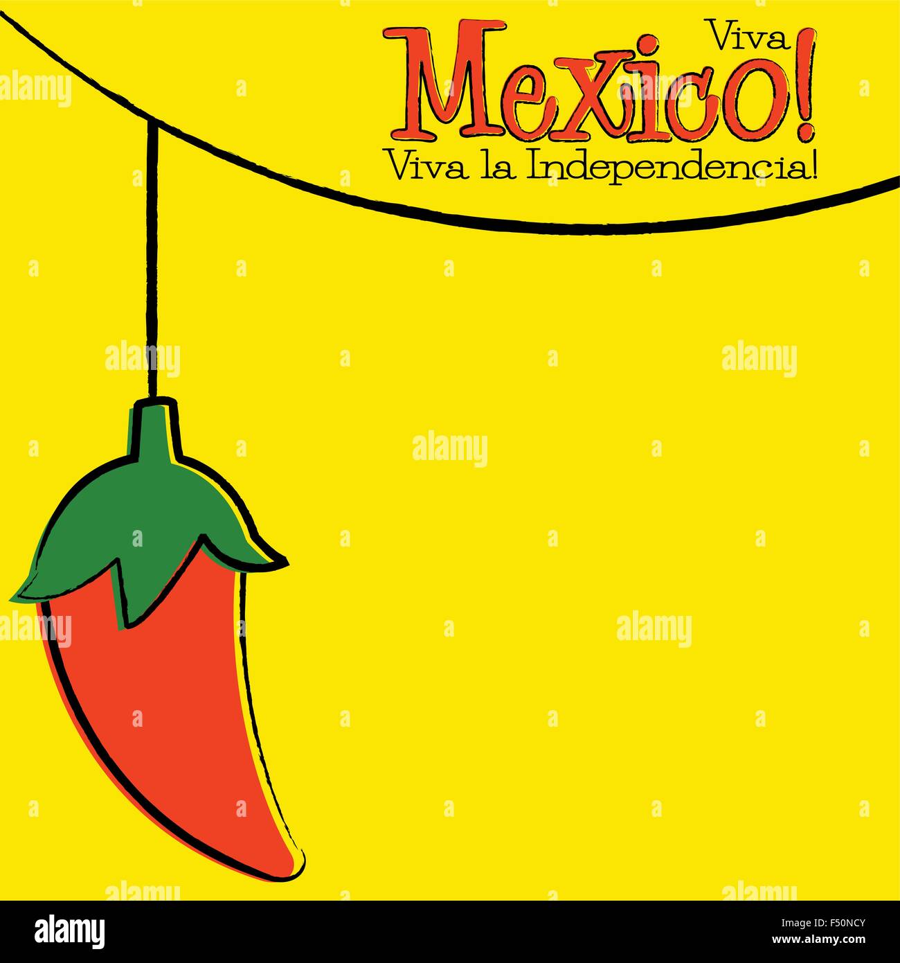 Hand Drawn chili pepper string card in vector format Stock Vector Image ...