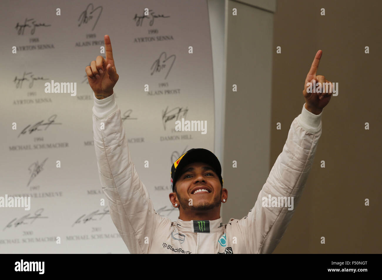 Austin, Texas, USA. 25th Oct, 2015. LEWIS HAMILTON of Great Britain and ...