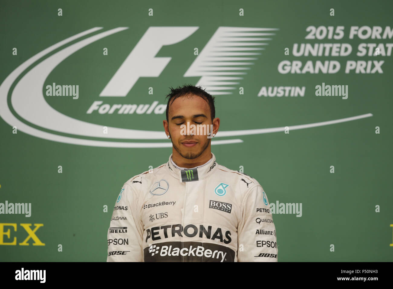 Austin, Texas, USA. 25th Oct, 2015. LEWIS HAMILTON of Great Britain and ...