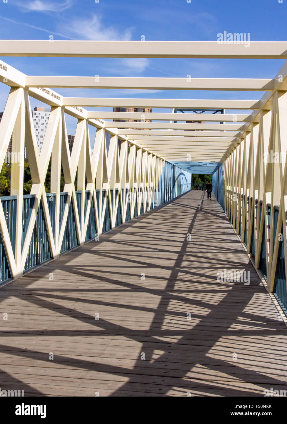 Geometric pedestrian walkway in Minnesota with shadows Stock Photo - Alamy