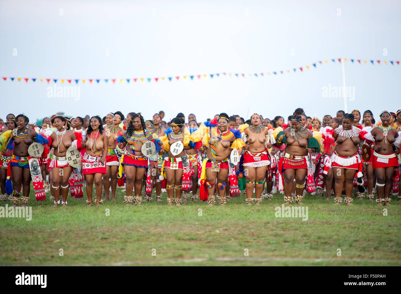 Ludzidzini, Swaziland, Africa - Annual Umhlanga, or reed dance ceremony ...