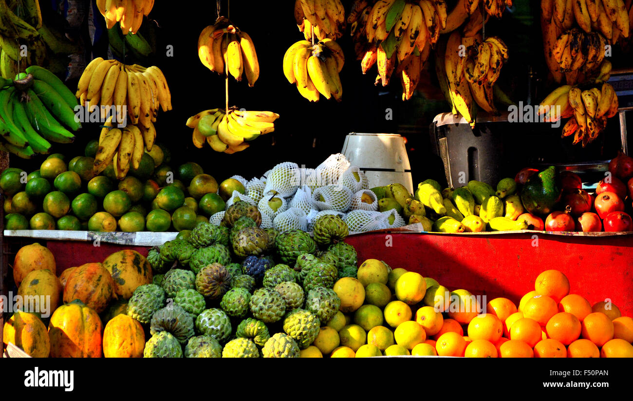 A cluster of fruit ready to sell Stock Photo - Alamy