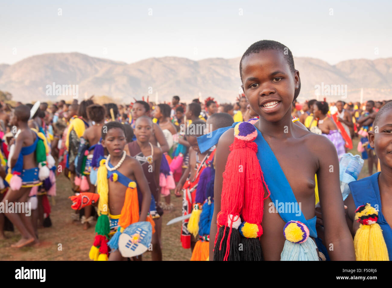 Ludzidzini, Swaziland, Africa - Annual Umhlanga, or reed dance ceremony ...