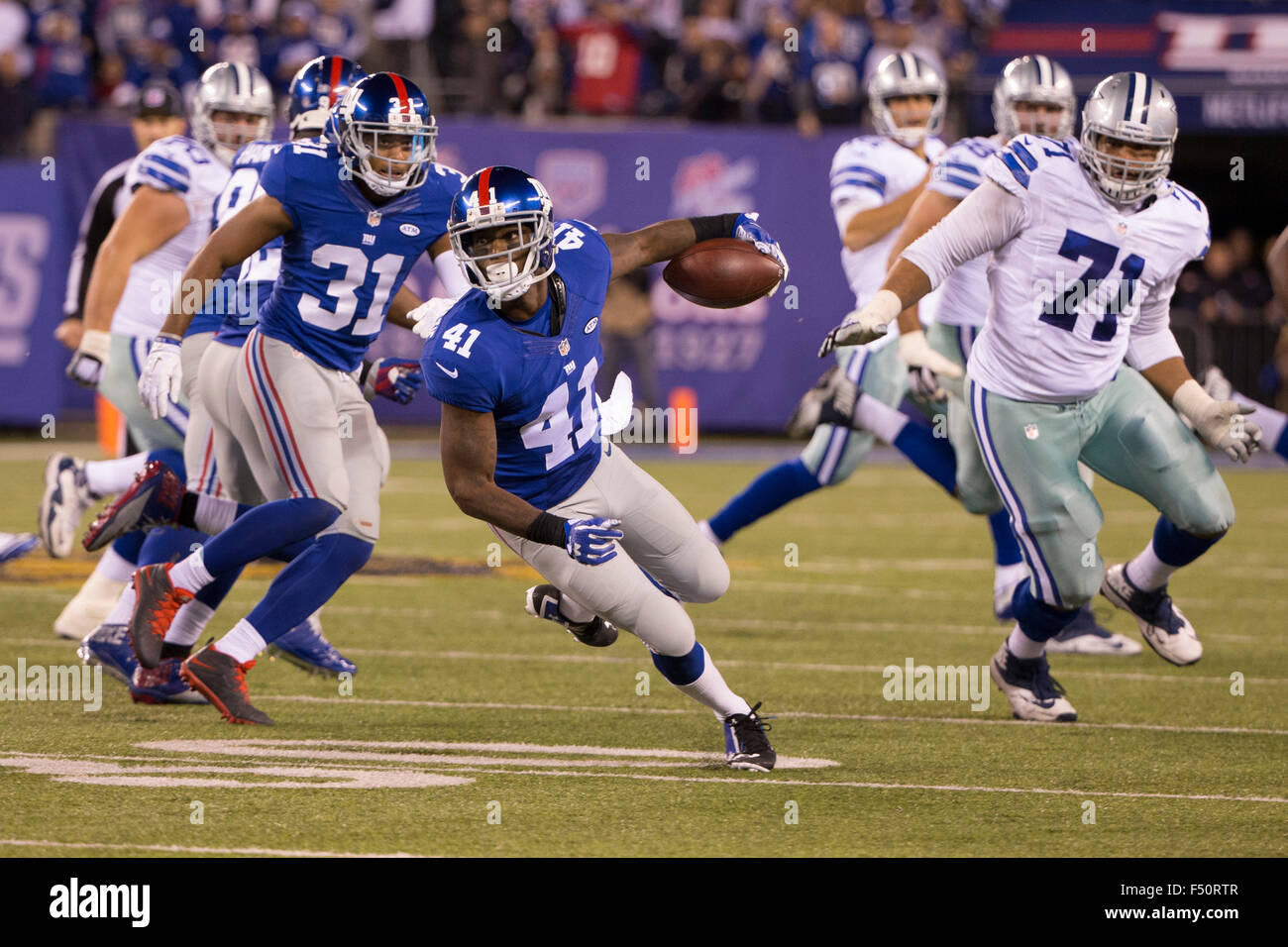 East Rutherford, New Jersey, USA. 25th Oct, 2015. New York Giants ...