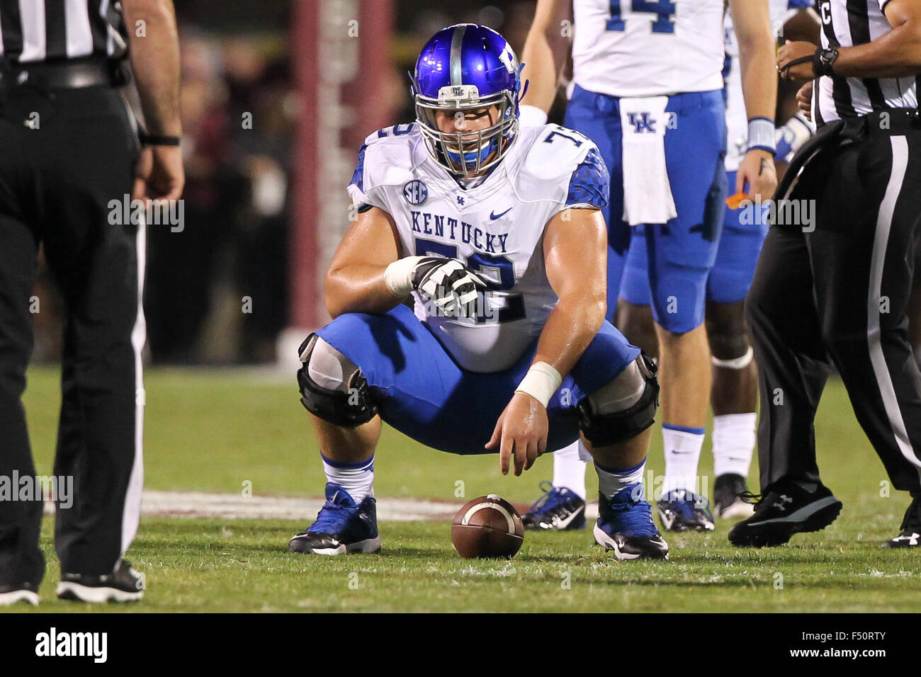 Starkville, MS, USA. 24th Oct, 2015. Kentucky Wildcats center Jon Toth ...