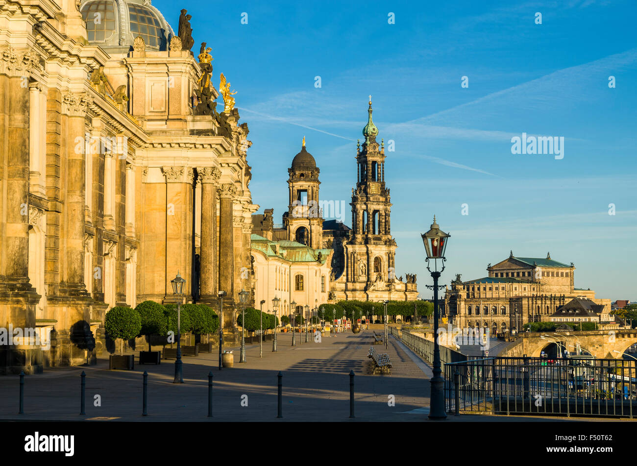 Academy of Arts at Brühl Terrace, the church Catholic Court Chapel and ...