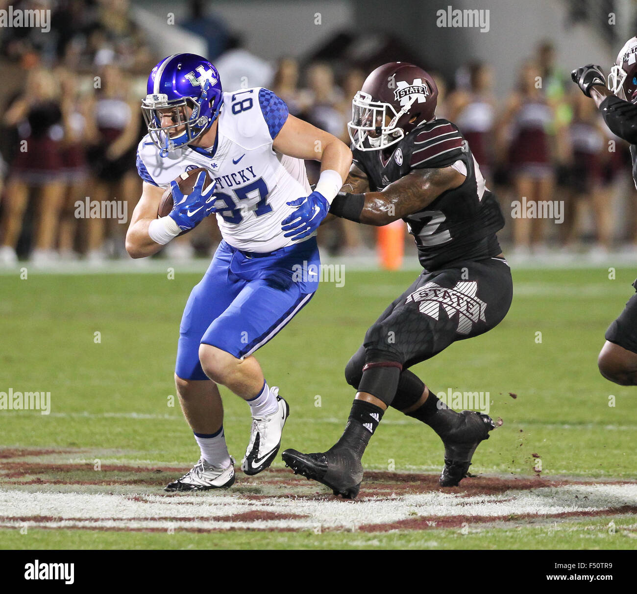 Starkville, MS, USA. 24th Oct, 2015. Kentucky Wildcats tight end C.J ...