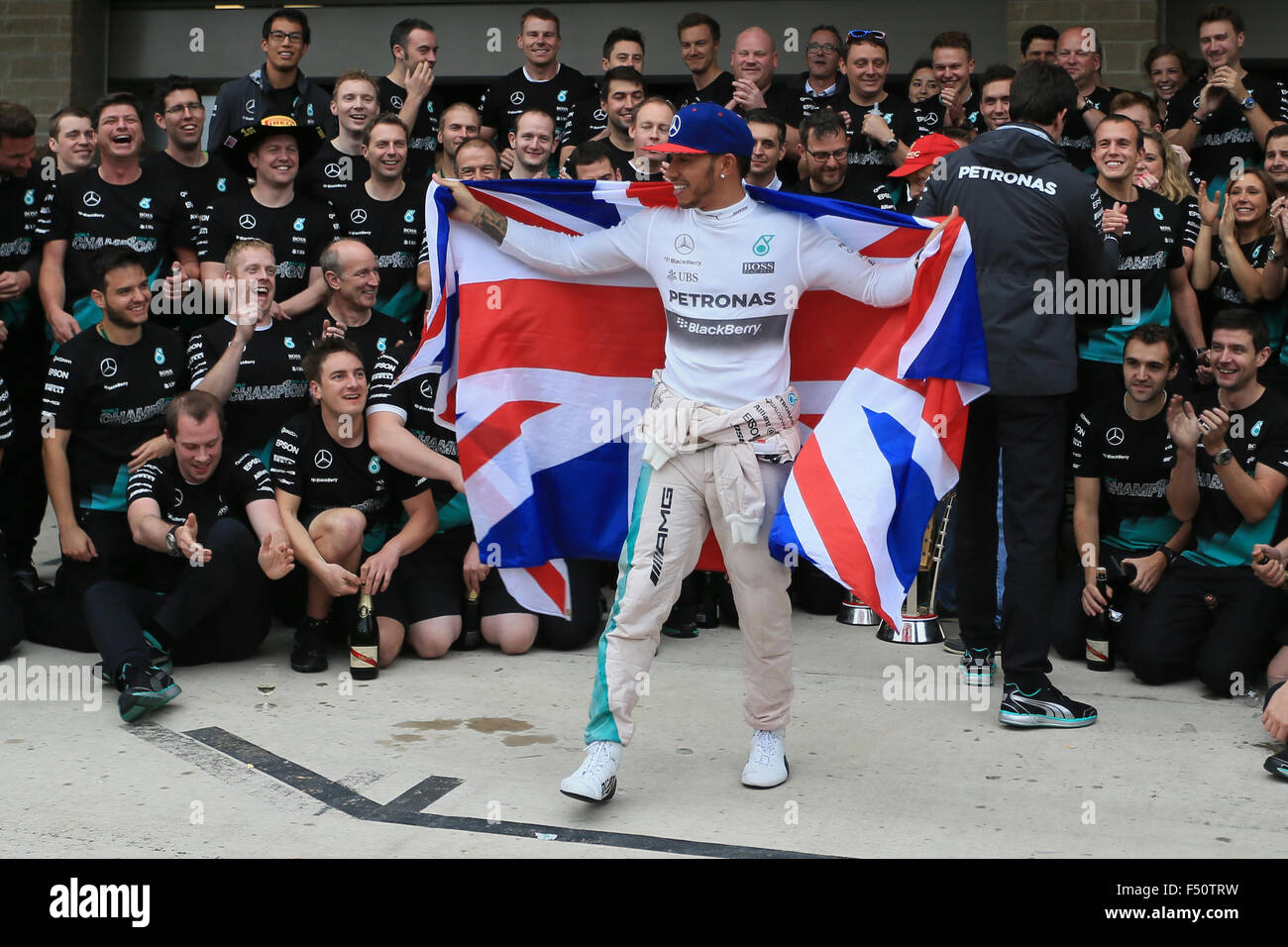 Austin, Texas, USA. 25th Oct, 2015. Lewis Hamilton of Mercedes AMG ...